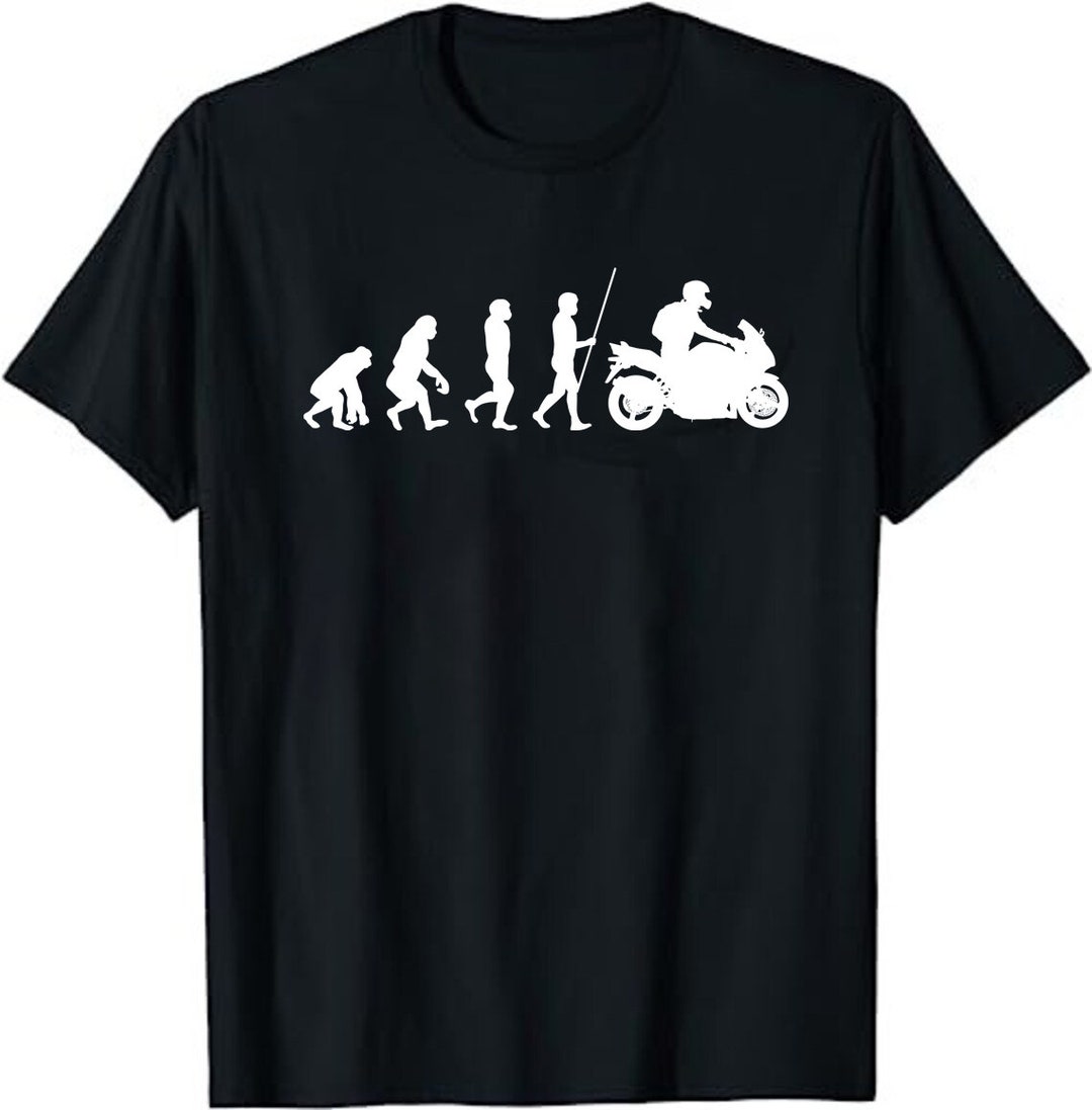 Evolution Motorcycle Sports Bike Unisex T-shirt, Funny Biker Shirt ...