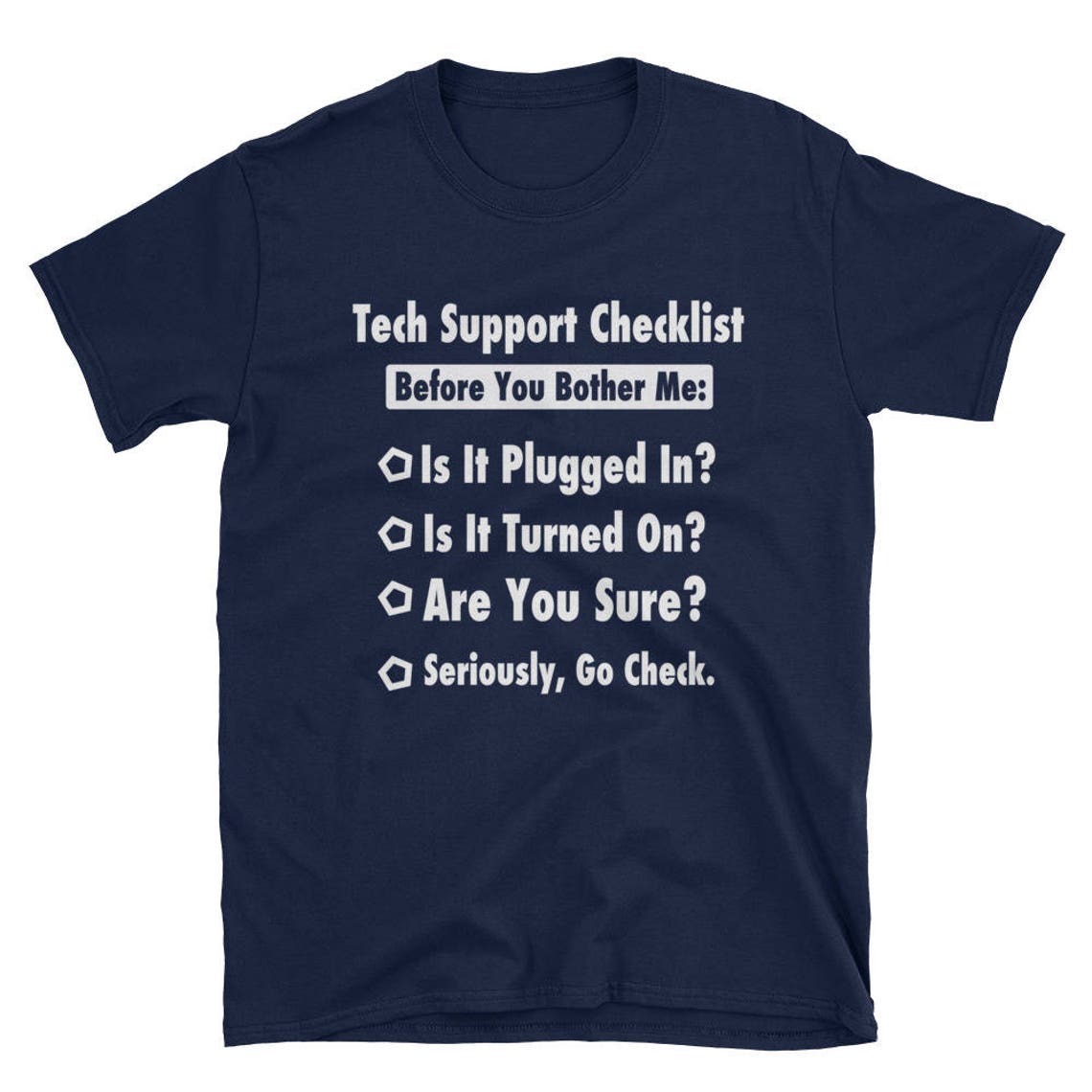 Funny Tech Support Helpdesk Checklist T-shirt Sysadmin Gift | Etsy