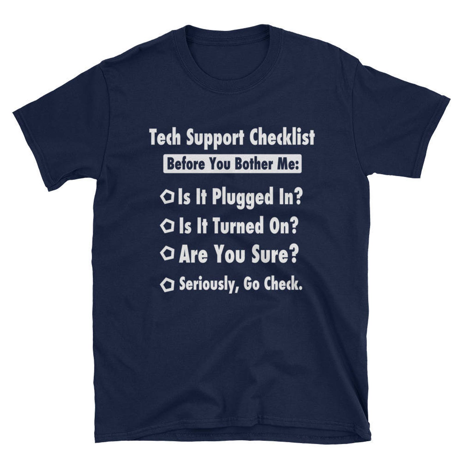 Funny Tech Support Helpdesk Checklist T-shirt Sysadmin Gift | Etsy