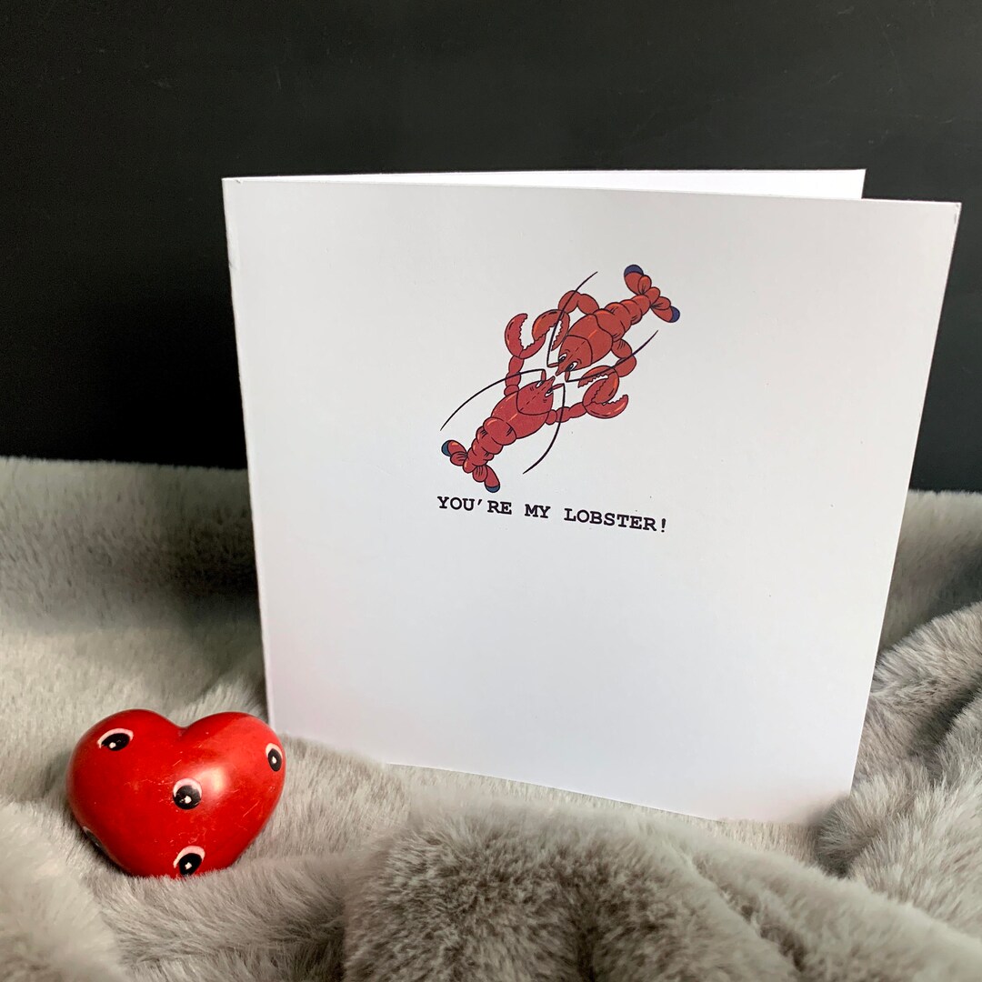 Lobster Holding Claws Greeting Card - Valentines Day Card - Greeting ...