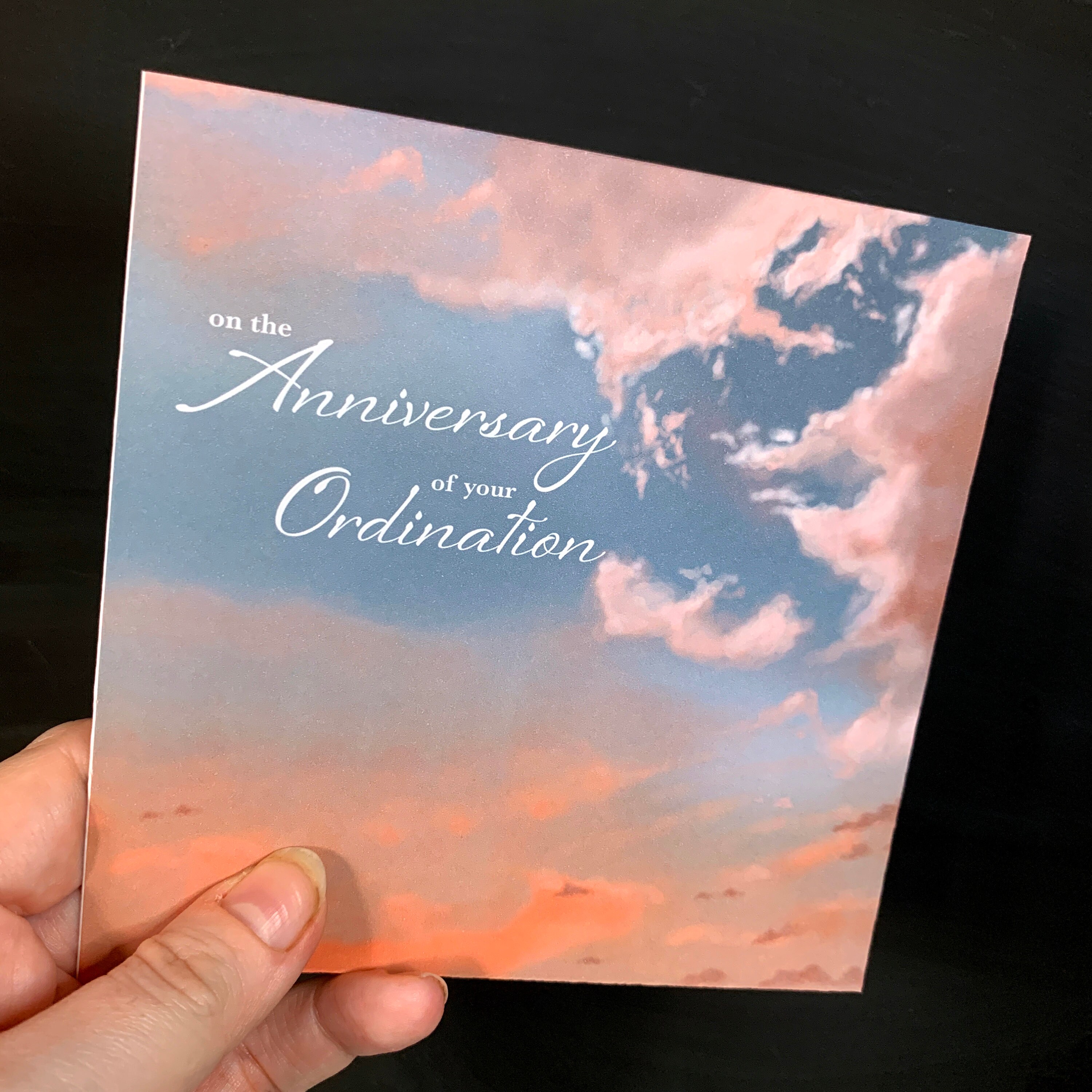 Ordination Anniversary Card – Christian Faith, Sky Painting - Etsy