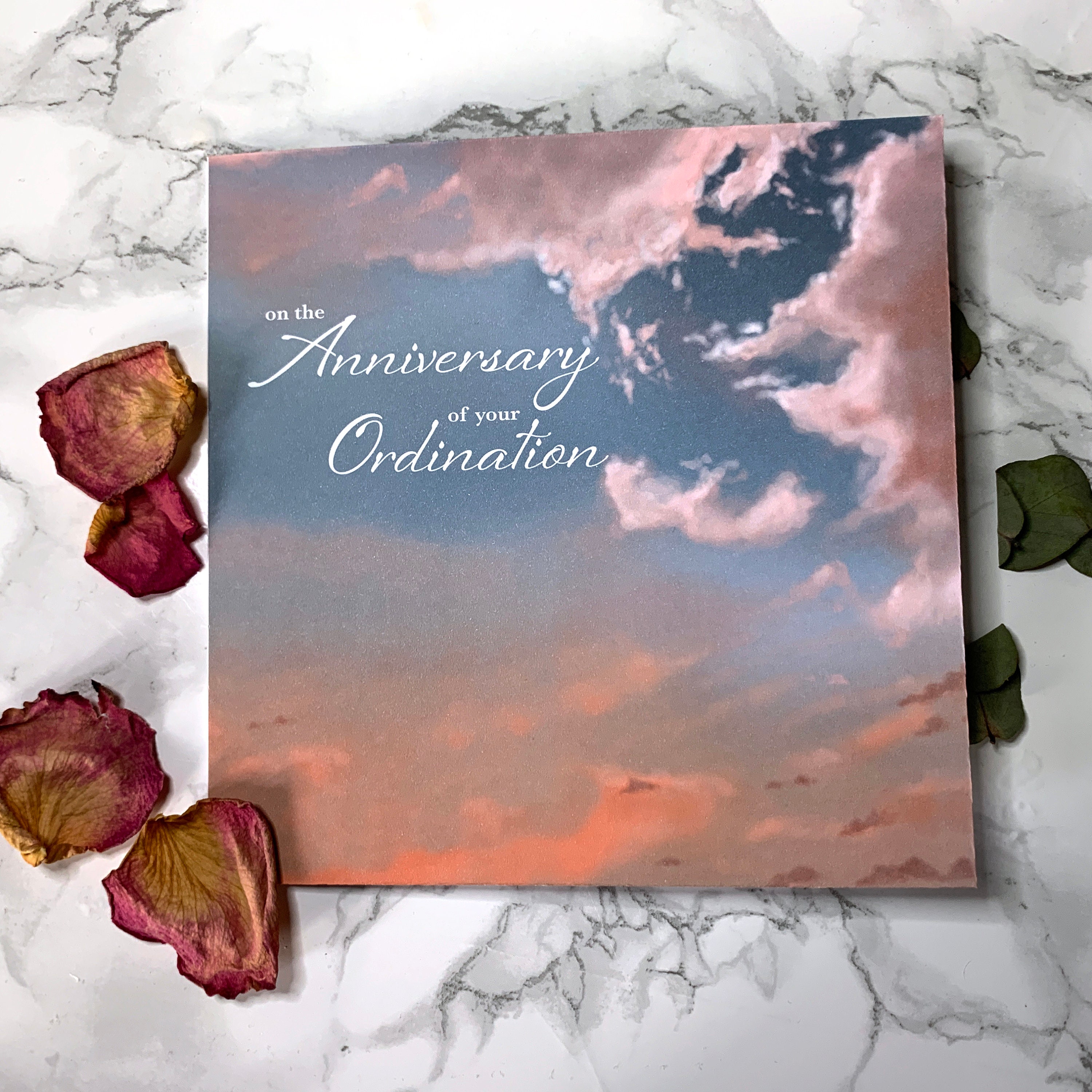 Ordination Anniversary Card – Christian Faith, Sky Painting - Etsy