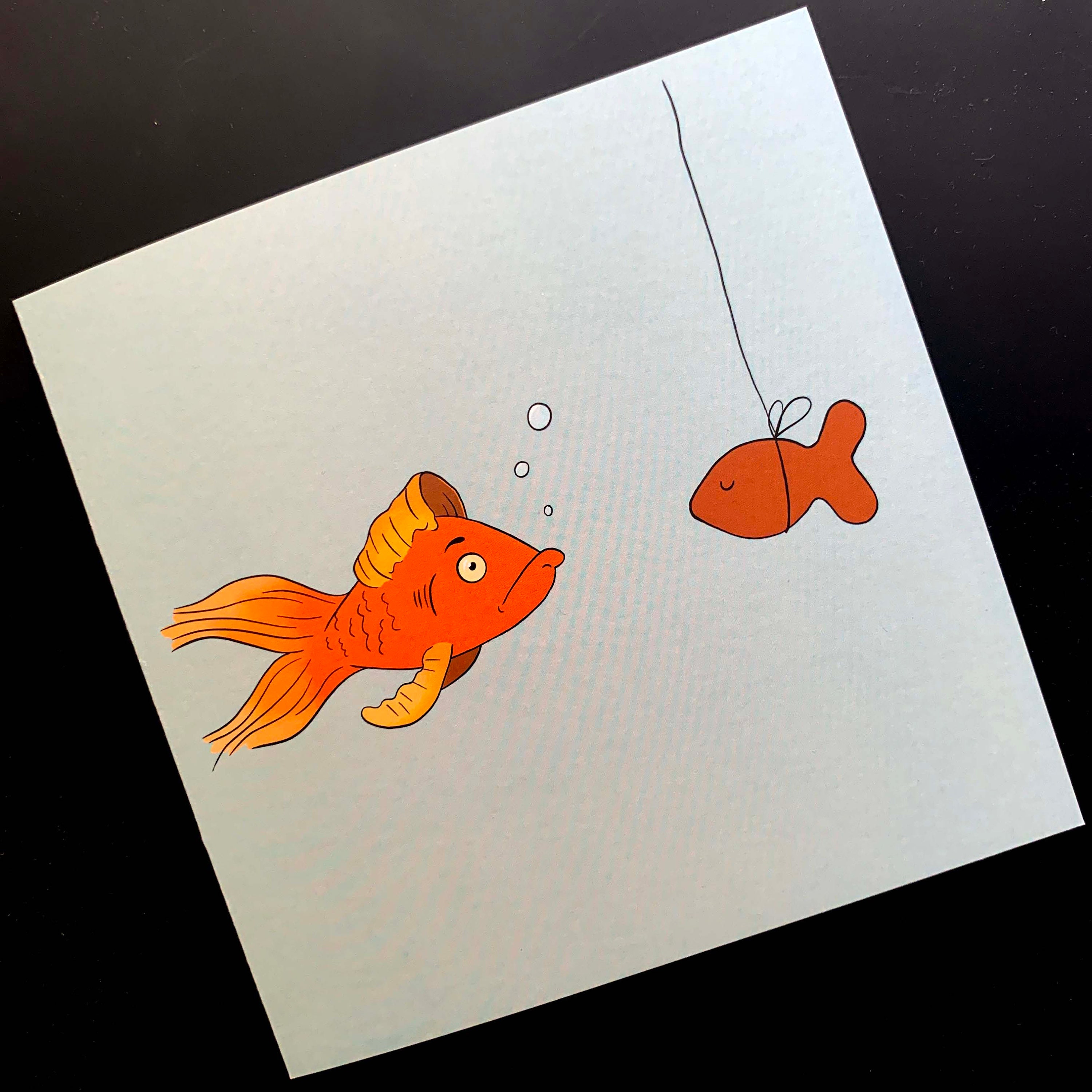 Goldfish Cracker Greeting Card Fun Card Greeting Card Goldfish Funny ...