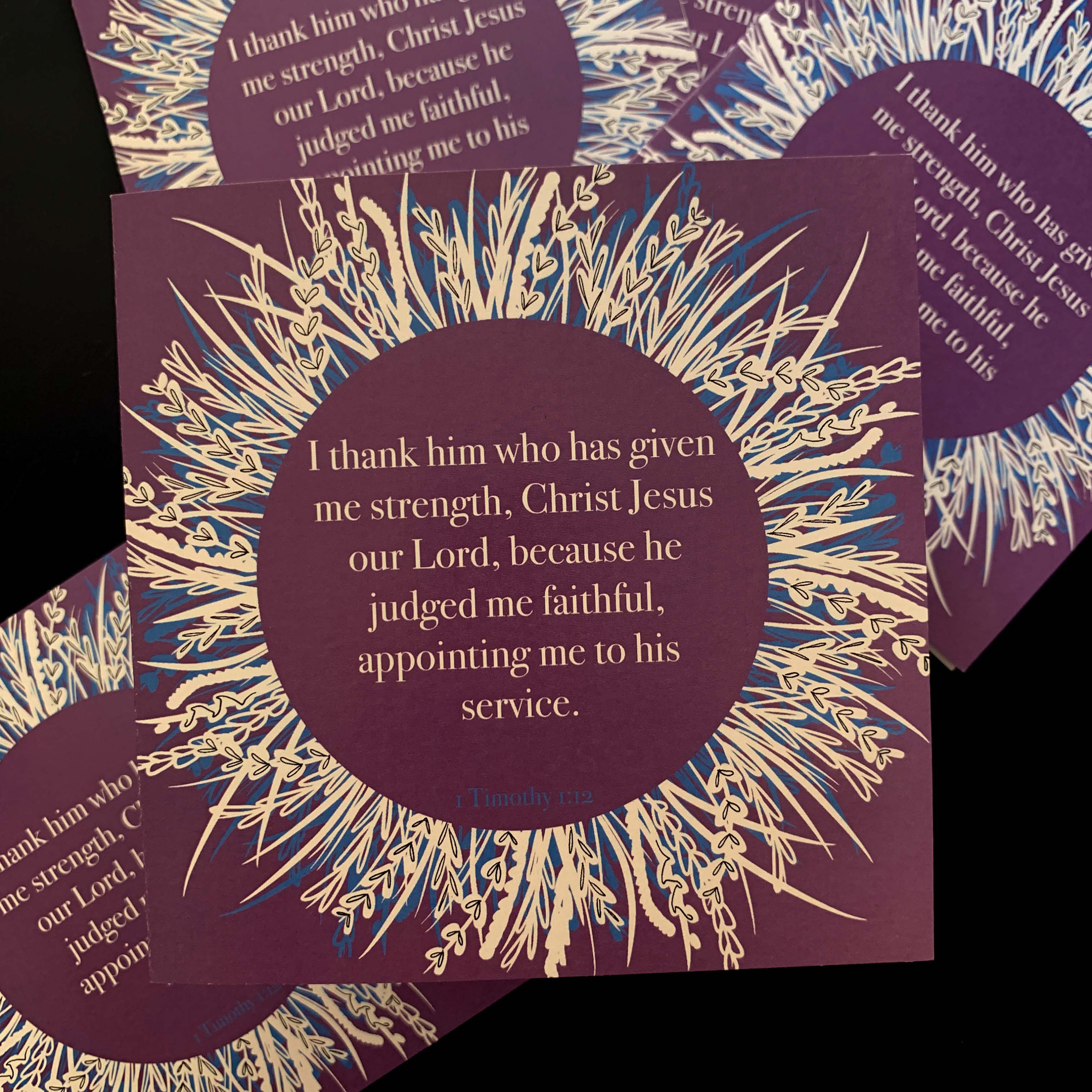 All Strength in Christ Greeting Card - Christian Card - Greeting Card ...