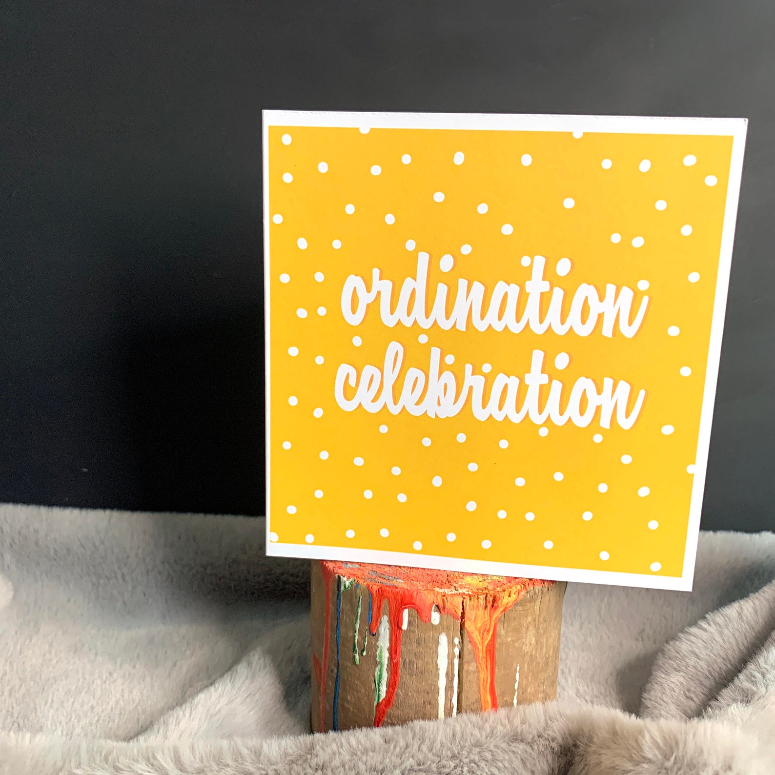 Yellow Polka dot Greeting Card Christian Card Greeting Etsy Yellow Polka dot Greeting Card Christian Card Greeting Etsy