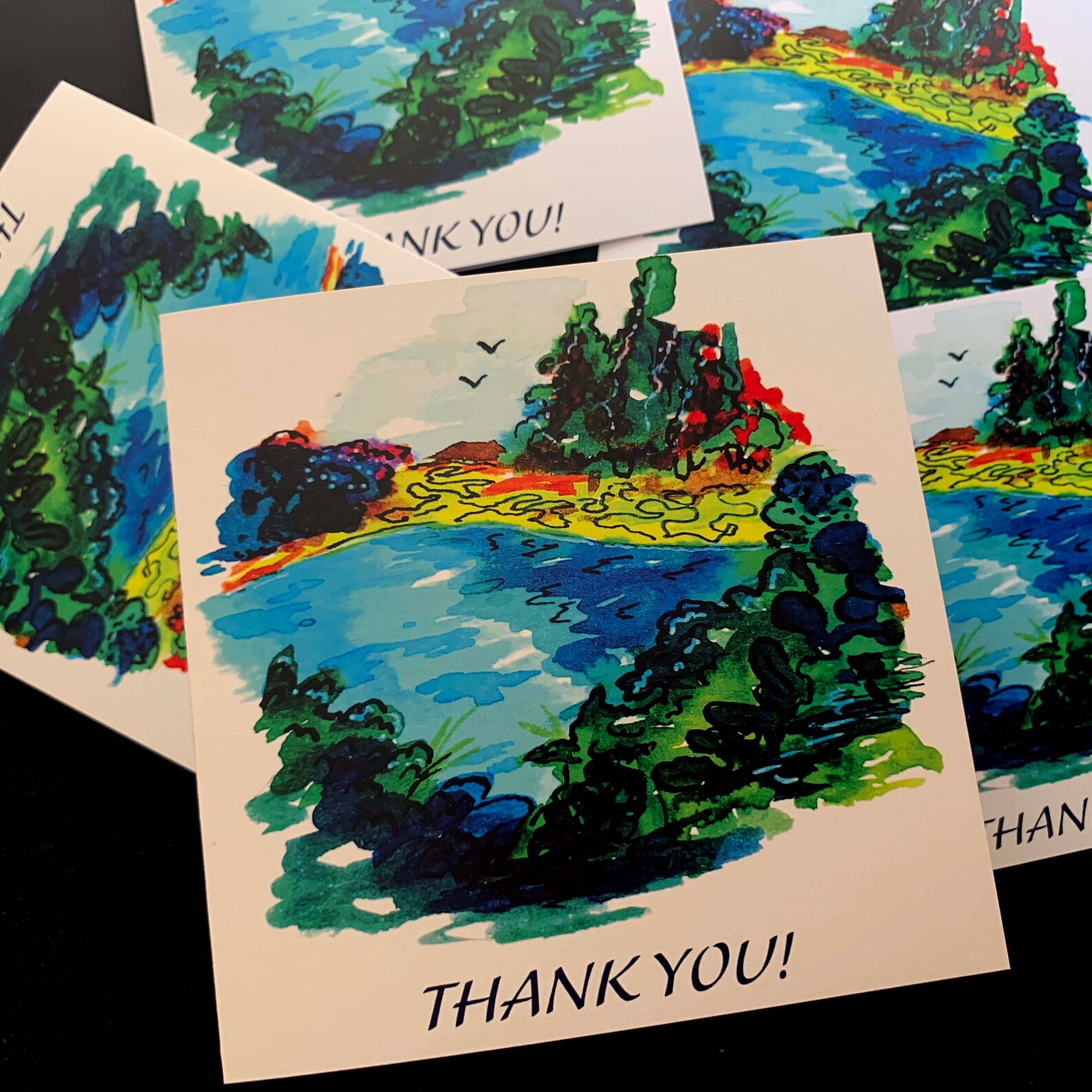 Landscape Thank You Card - Fun Card - Greeting Card - Cow - Funny ...