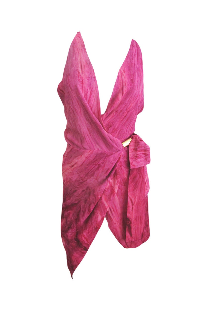 Sunset Wrap Dress, Sapphire Pink - Etsy