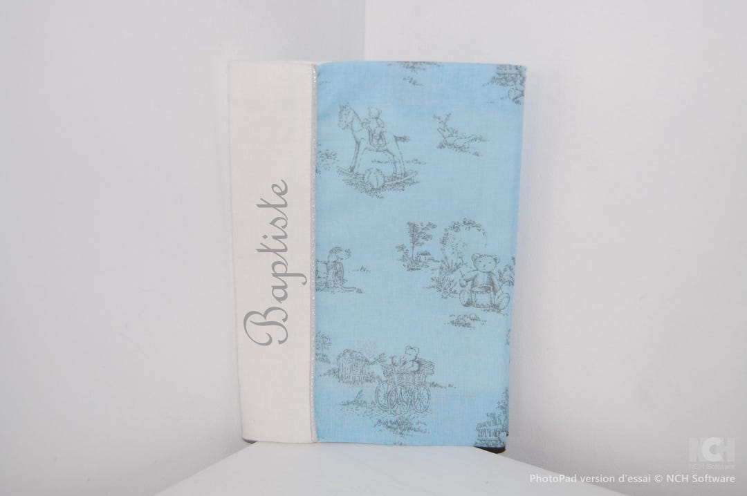 CUSTOMIZABLE Health Record Book Cover in Blue Toile De Jouy With ...