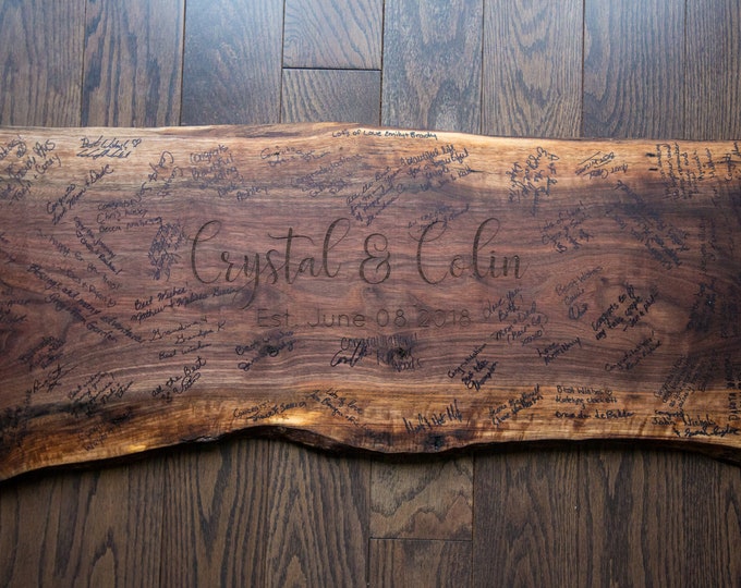 Guest Book Alternative Wood Slab Tree Slice Wedding Log Slice Guest ...