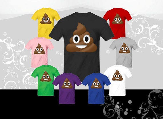 Kak Emoji T-shirt U 1F4A9 Emoji Tee Halloween shirt | Etsy