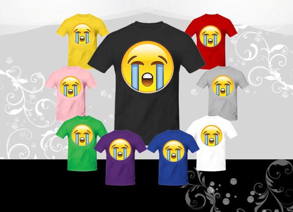 Crying Emoji T-shirt U1F62D Halloween Shirt Halloween | Etsy