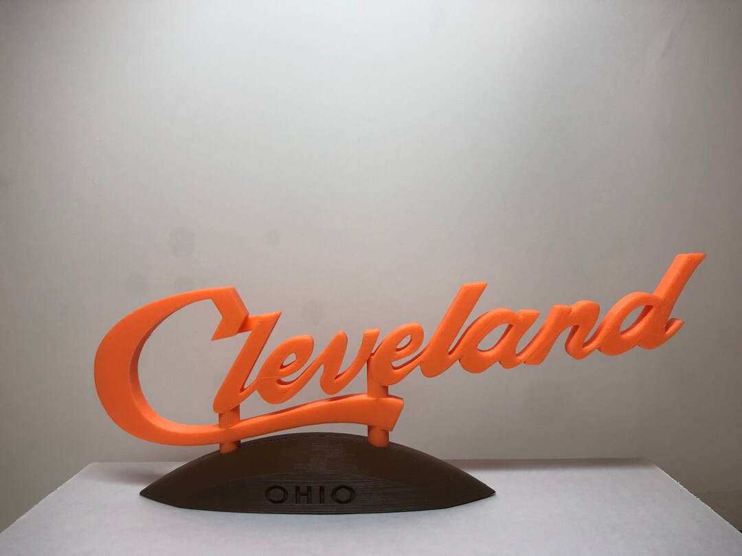 Brown and Orange Cleveland Script - Etsy