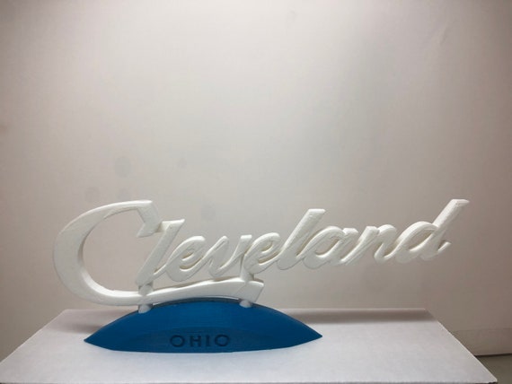 Cleveland Script Desk Art | Etsy