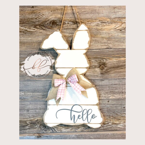 Rabbit Door Hanger - Etsy