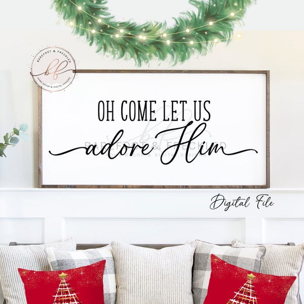 Oh Come Let Us Adore Him Svg - Etsy