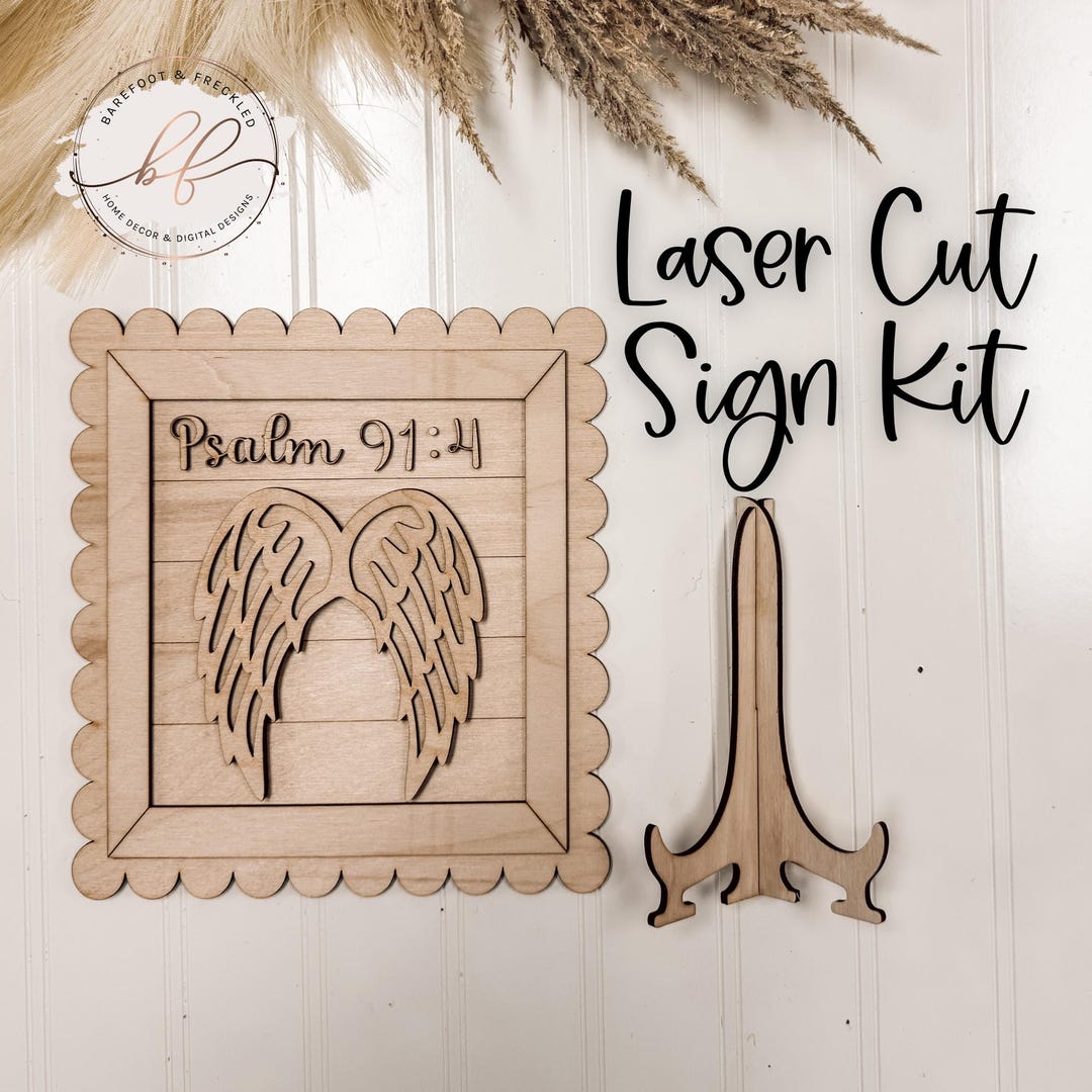 Laser Cut Wood Sign Kit, Craft Wood Blanks, Religious DIY, Psalms and ...