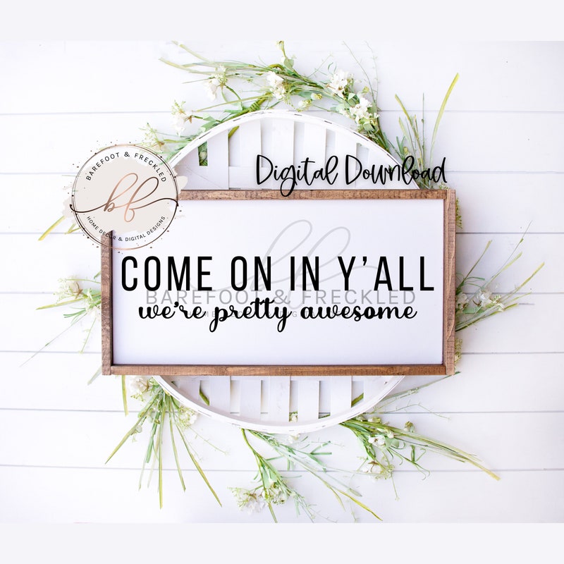 Come in Were Awesome Sign - Etsy
