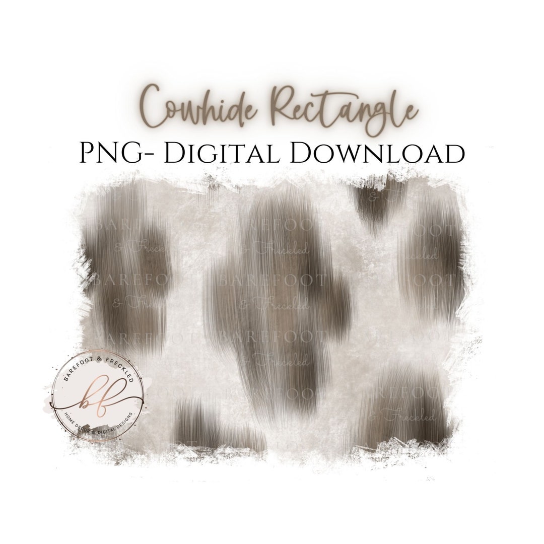 PNG- Realistic Distressed Cowhide Rectangle for Sublimation Background ...