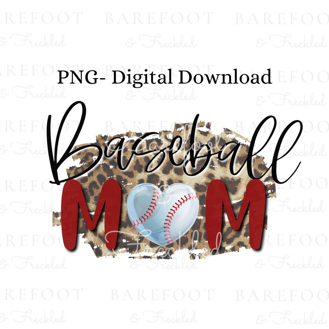 Baseball Mom With Leopard PNG Design for Tshirt Sublimation, Baseball ...