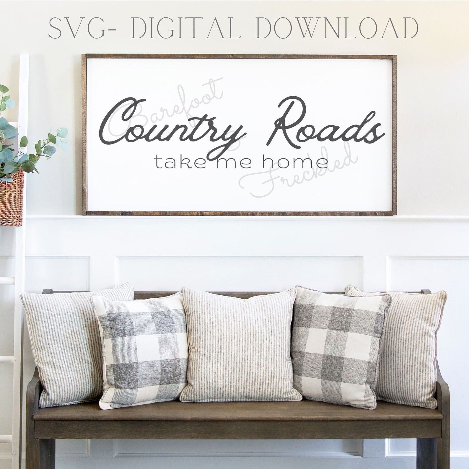 Country Roads Take Me Home SVG Home Svg Farmhouse Home Quote | Etsy