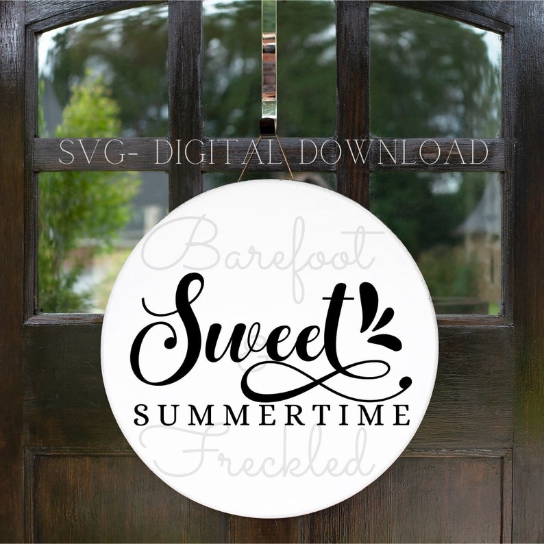 SVG Sweet Summertime Door Hanger Svg Summer Front Door Sign - Etsy
