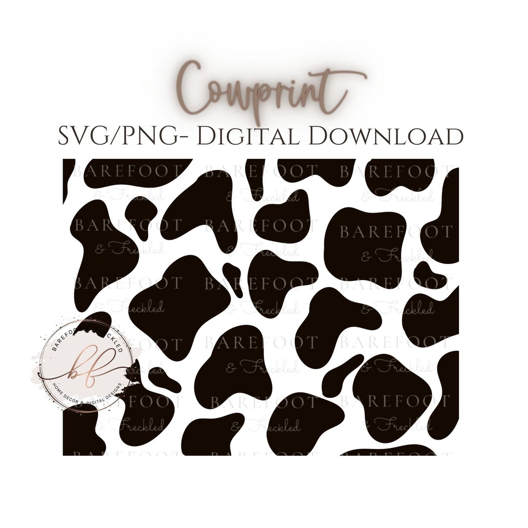 SVG/PNG- Cow Print Cut File, Cow Print Pattern Svg/png - Etsy