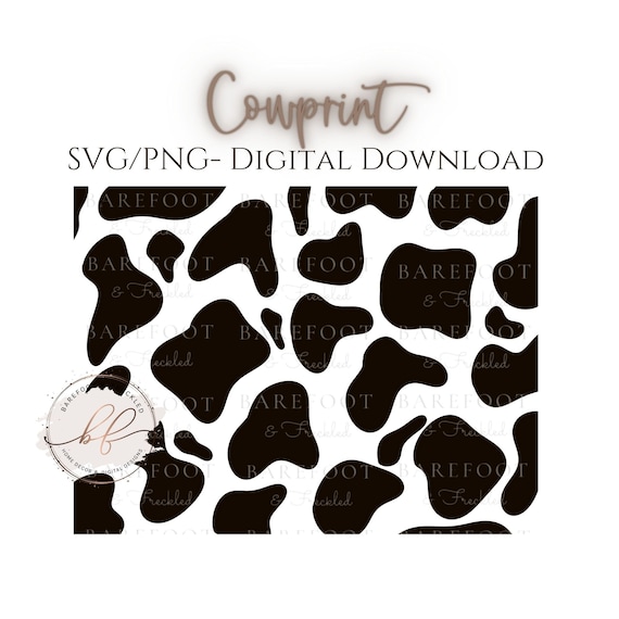 SVG/PNG Cow Print Cut File Cow Print Pattern Svg/png - Etsy
