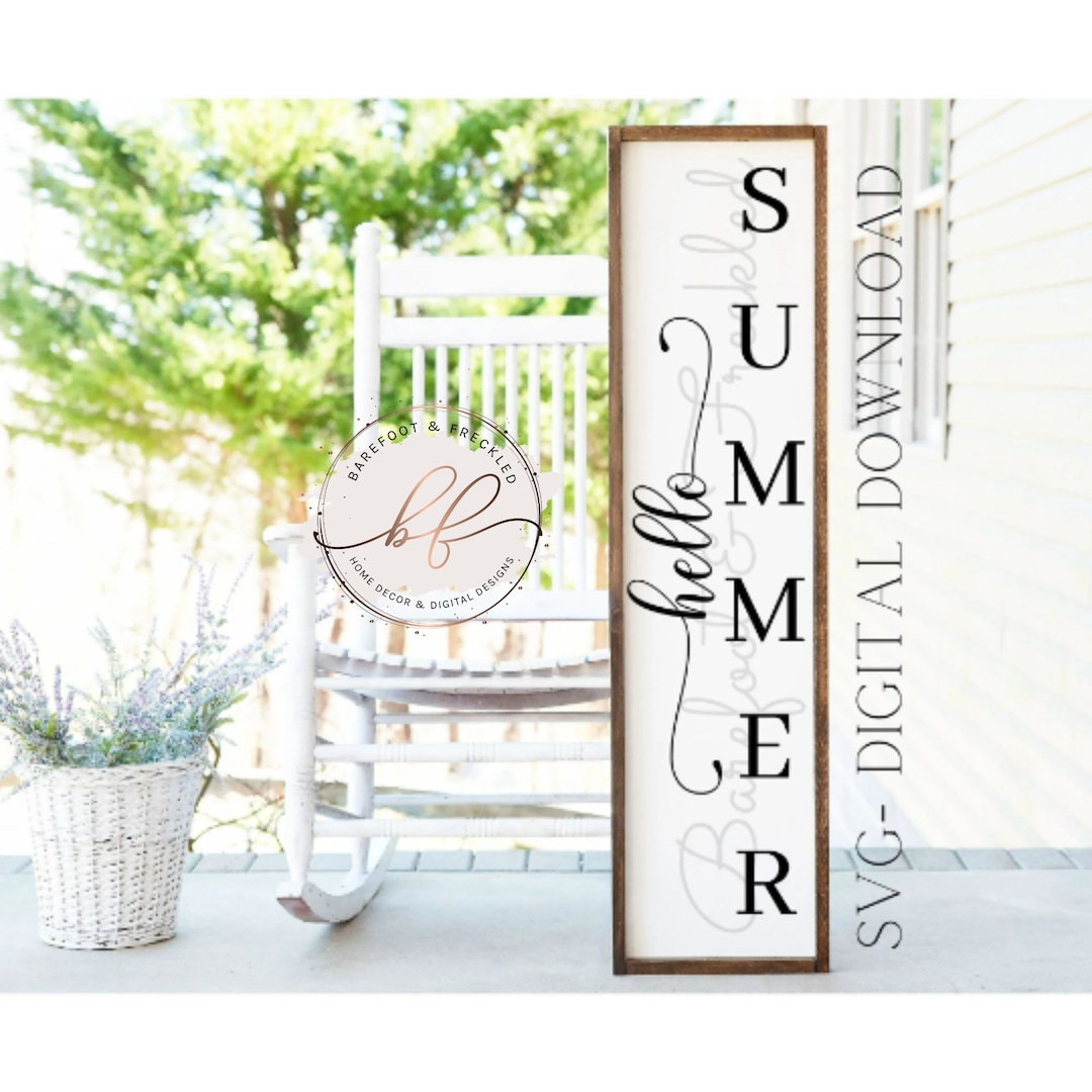 Hello Summer Porch Leaner SVG, Front Porch Sign (digital Download) - Etsy