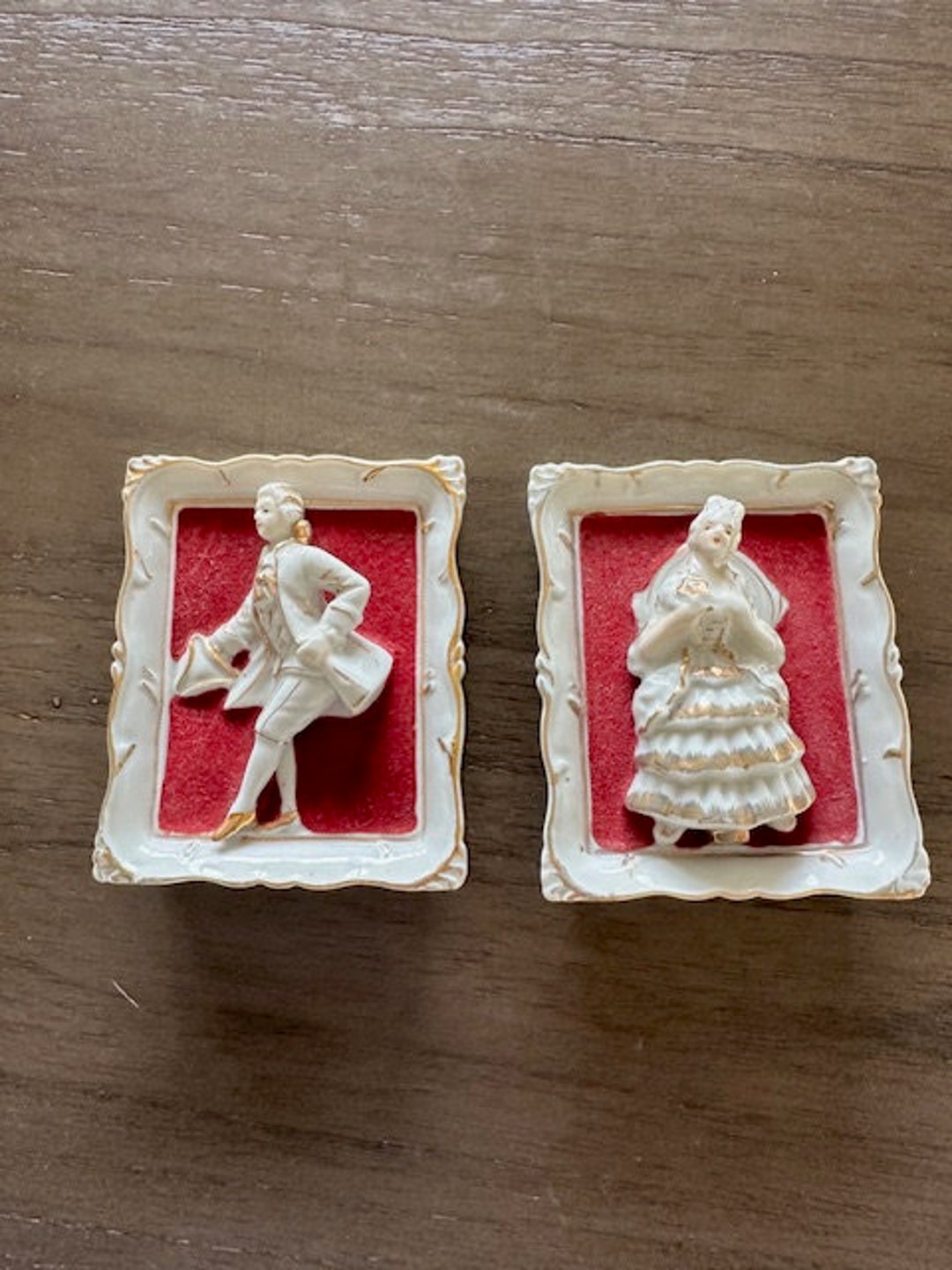 Vintage Victorian Man and Lady Porcelain Wall Hangings - Etsy