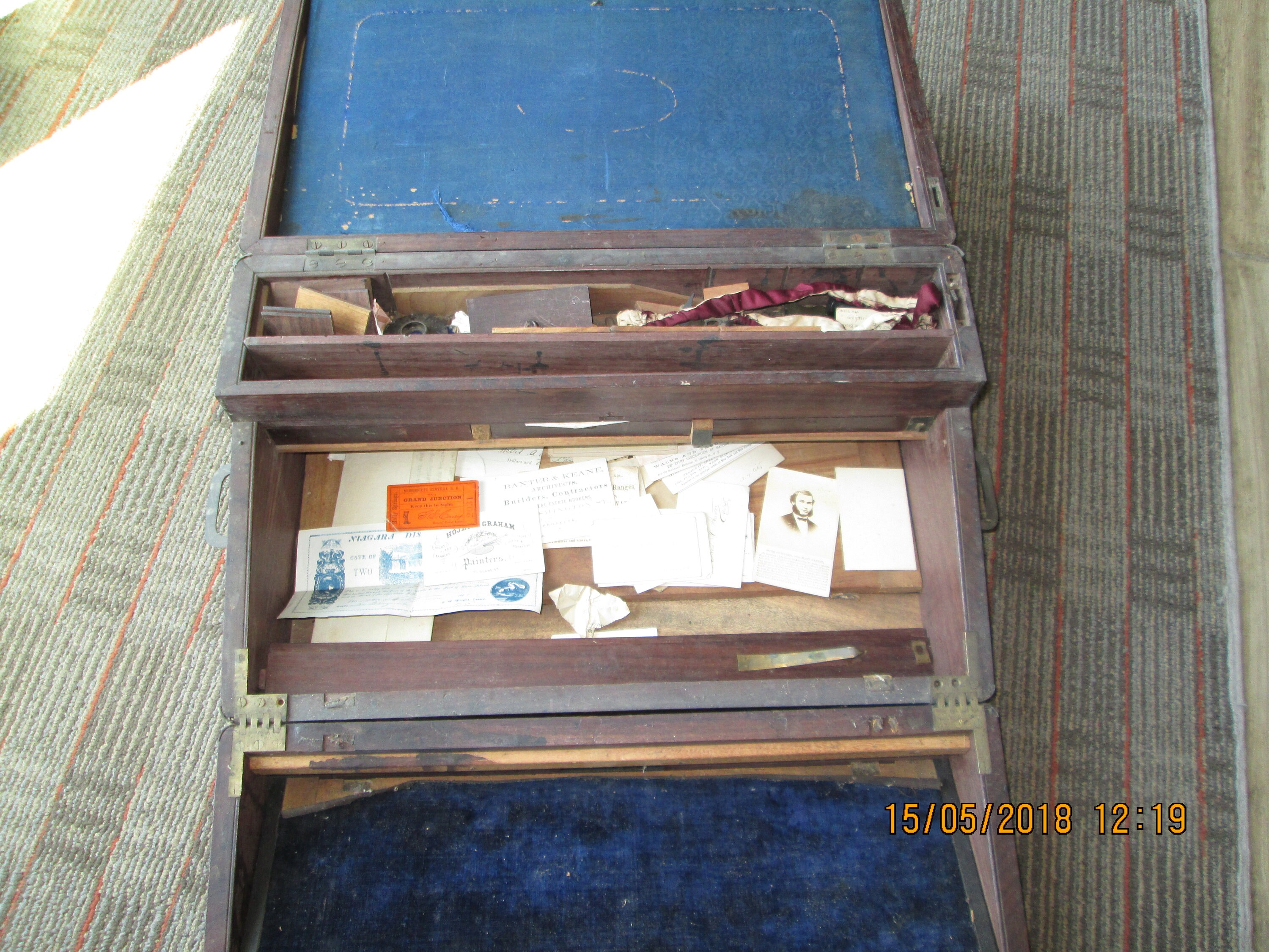 Antique 1860's Wooden Writing Box With Hidden Compartments - Etsy