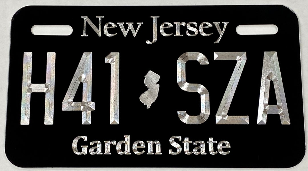New Jersey NJ State License Plate Motorcycle Bike Moped 7x4 Tag Custom ...