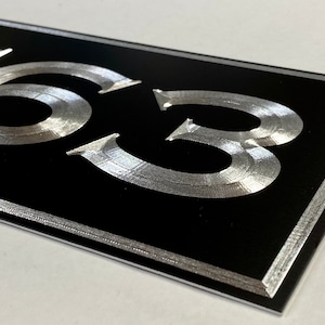 House Number Address Reflective Sign Mailbox Plaque Diamond Etched ...