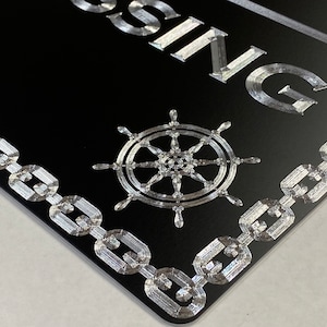 Custom Sign Your Company Business Logo Diamond Etched Engraved Aluminum ...