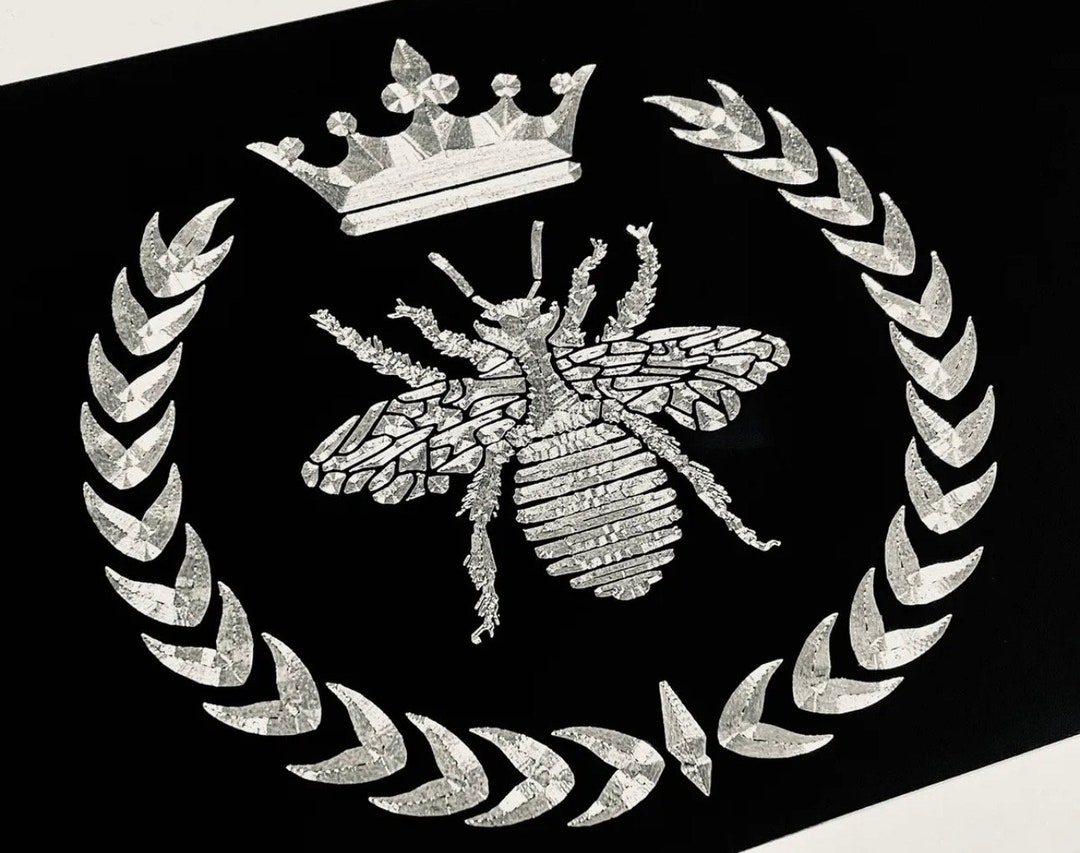 Queen Bee License Plate Car Tag Diamond Etched Engraved on Black ...