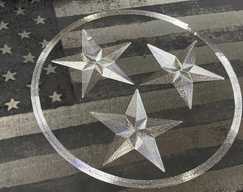 Tennessee TN State Star US Flag License Plate Car Tag Diamond Etched ...