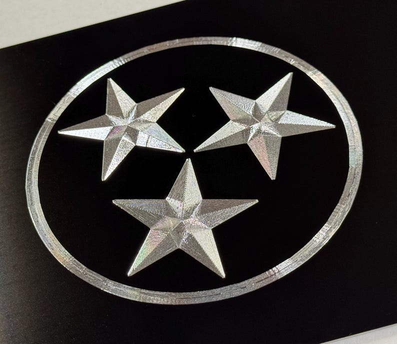 Tennessee TN State Star Flag License Plate Car Tag Diamond Etched ...