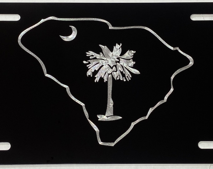 South Carolina Front License Plate South Carolina Palmetto Flag South ...