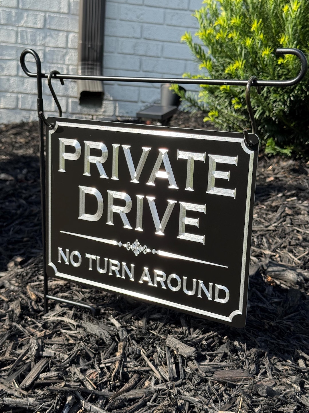 Private Drive Reflective Diamond Etched Engraved Weatherproof Yard Sign ...