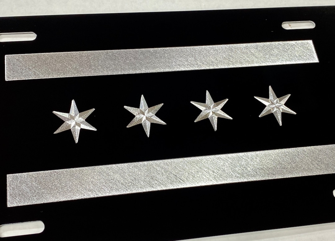 Engraved Chicago Illinois City Vanity Front License Plate Car Tag ...