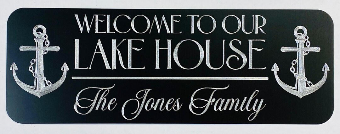 Engraved Designer Custom Personalized Family Lake House Diamond Etched ...