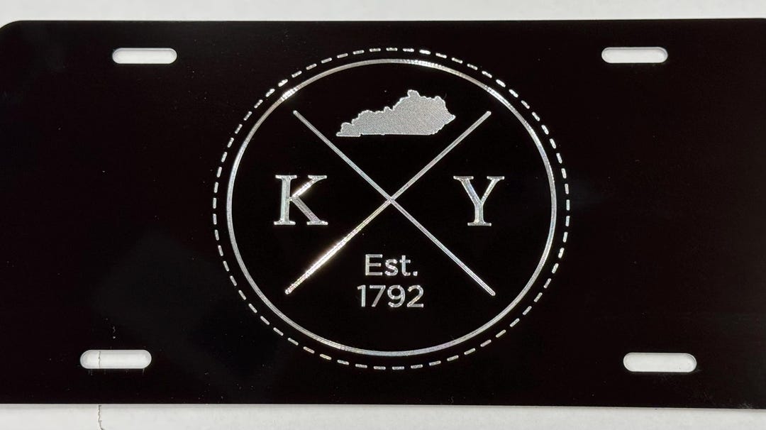 Kentucky KY State Flag License Plate Vanity Front Car Tag Diamond ...