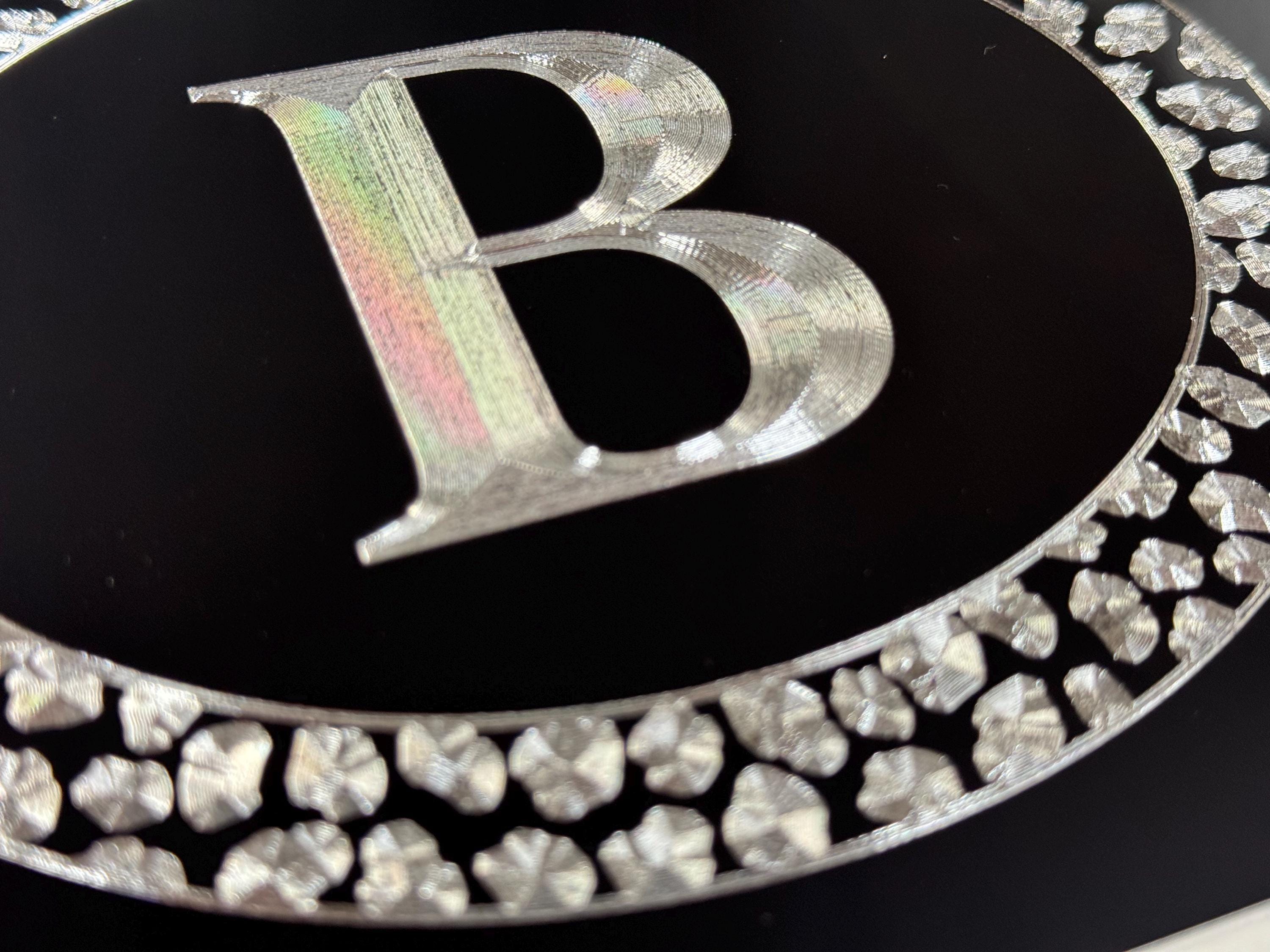 Custom Leopard Monogram License Plate Car Tag Diamond Etched Engraved ...