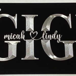 Engraved Custom GIGI With Personalized Names License Plate Car Tag ...