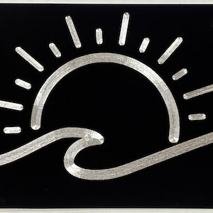 Sun Ocean Wave License Plate Vanity Front Car Tag Diamond Etched on ...