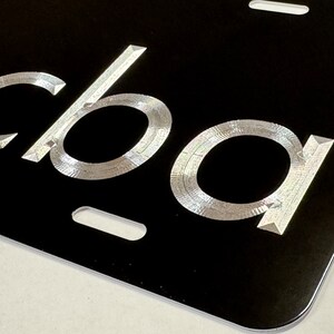 Modern Monogram License Plate Car Tag Diamond Etched Engraved on ...