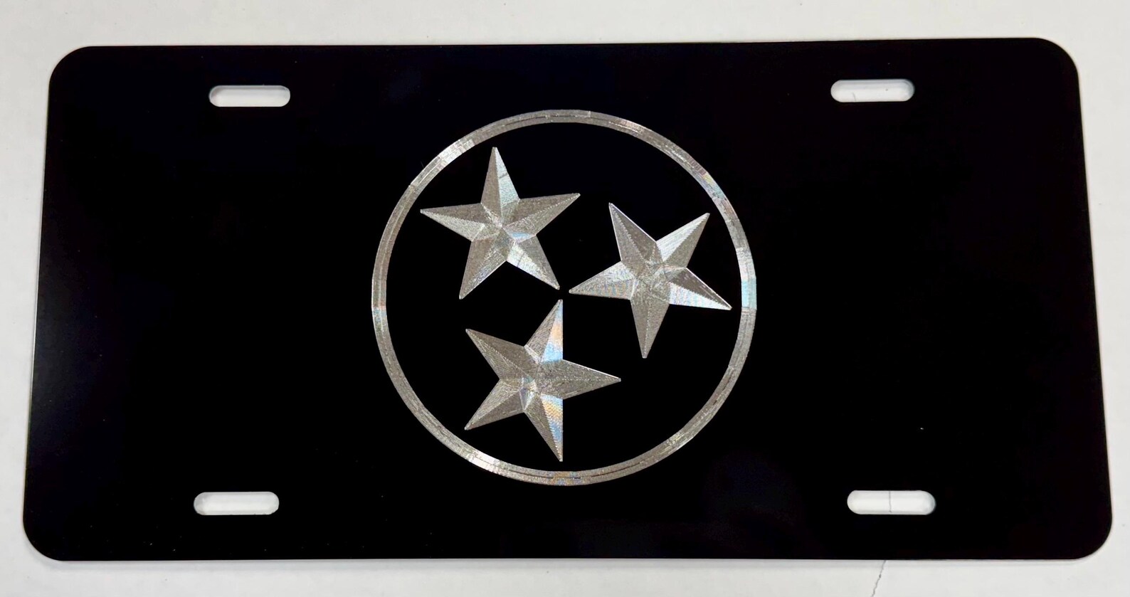 Tennessee TN State Star Flag License Plate Car Tag Diamond Etched ...