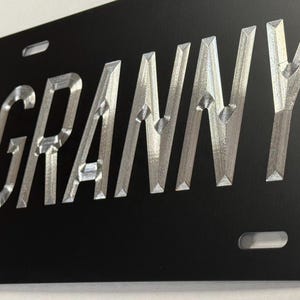 Custom Your Name or Text License Plate MATTE Black Car Tag Diamond ...