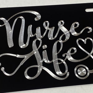 Engraved LPN RN Registered Nurse Life Gift License Plate Car Tag ...