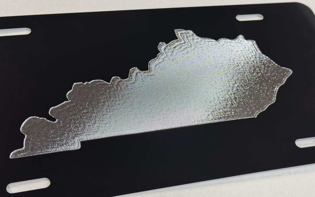 KY Kentucky State License Plate Car Tag Diamond Etched Engraved on ...