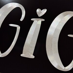 GIGI License Plate Car Tag Diamond Etched Engraved on Black Aluminum ...